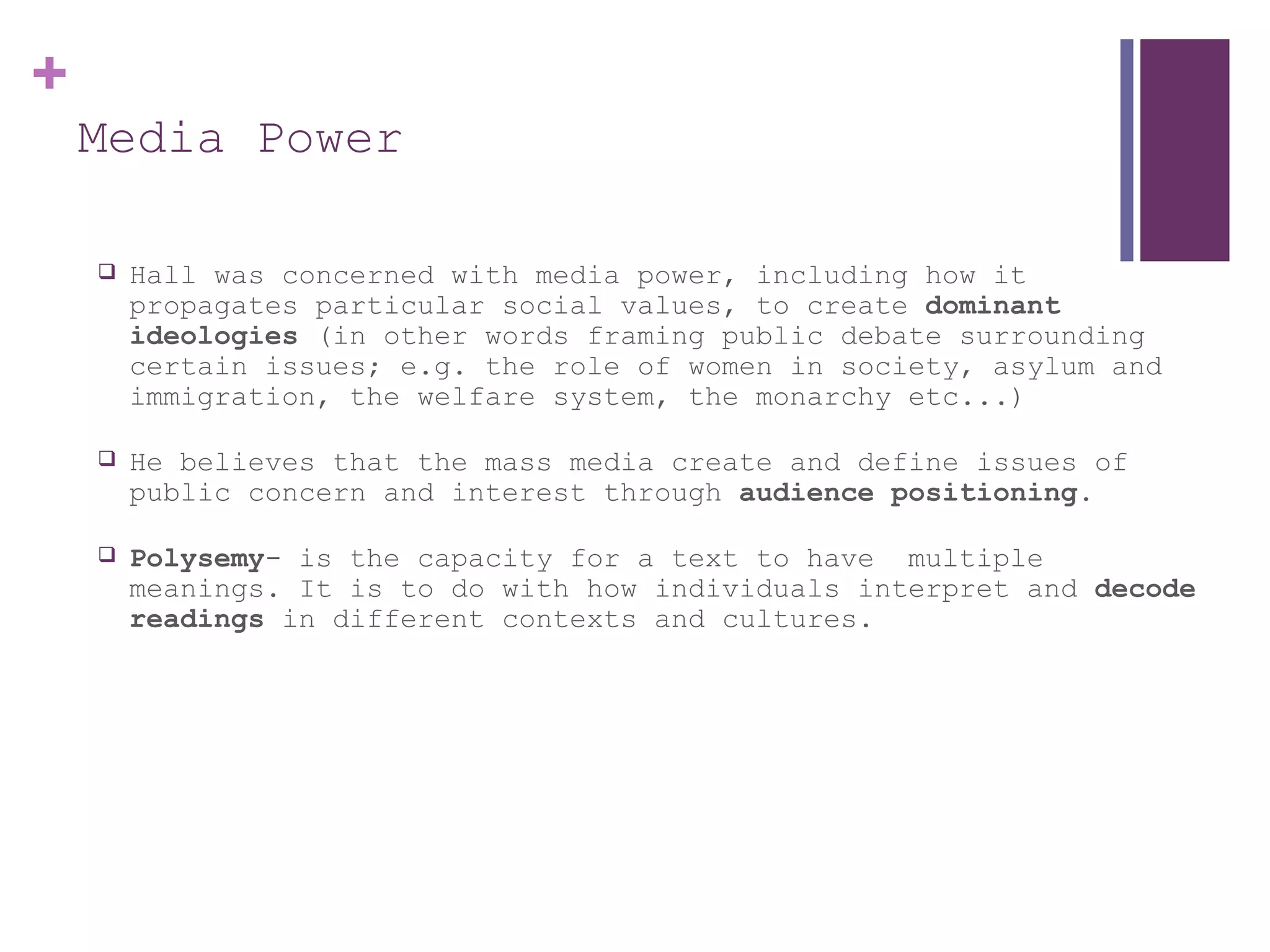 Stuart Hall - Audience Positioning | PPT
