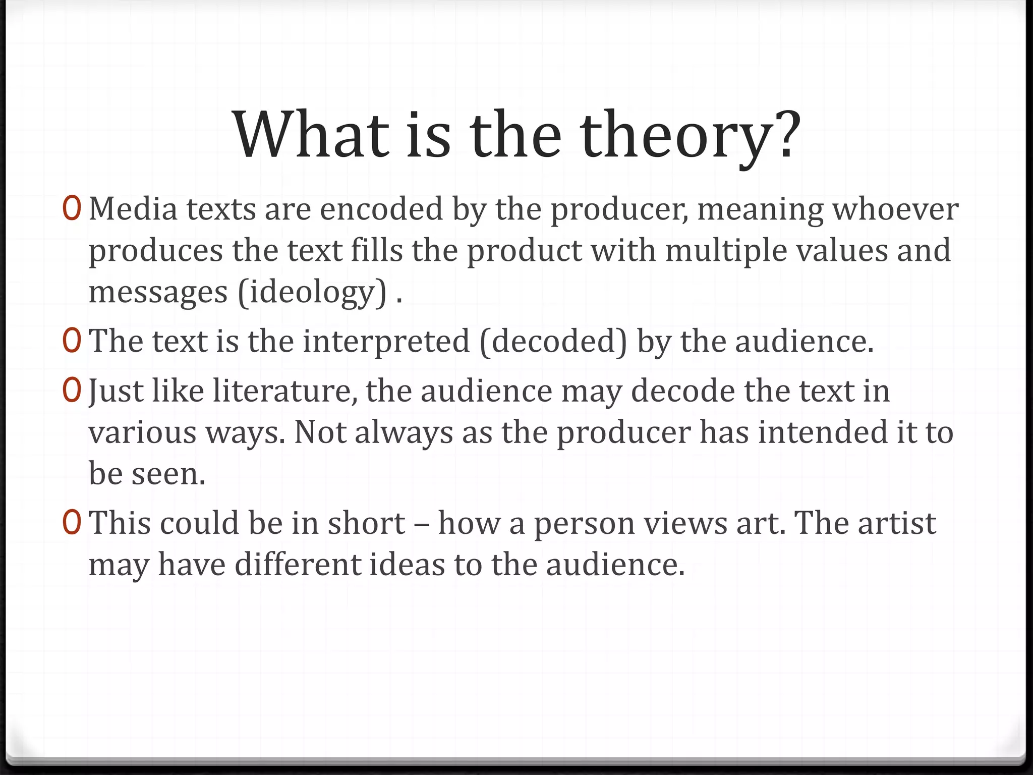 Stuart hall audience theory | PPTX