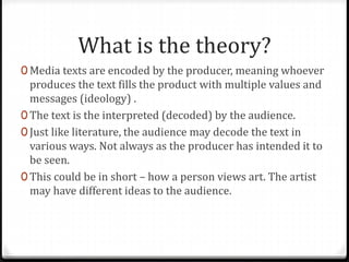 Stuart hall audience theory | PPTX