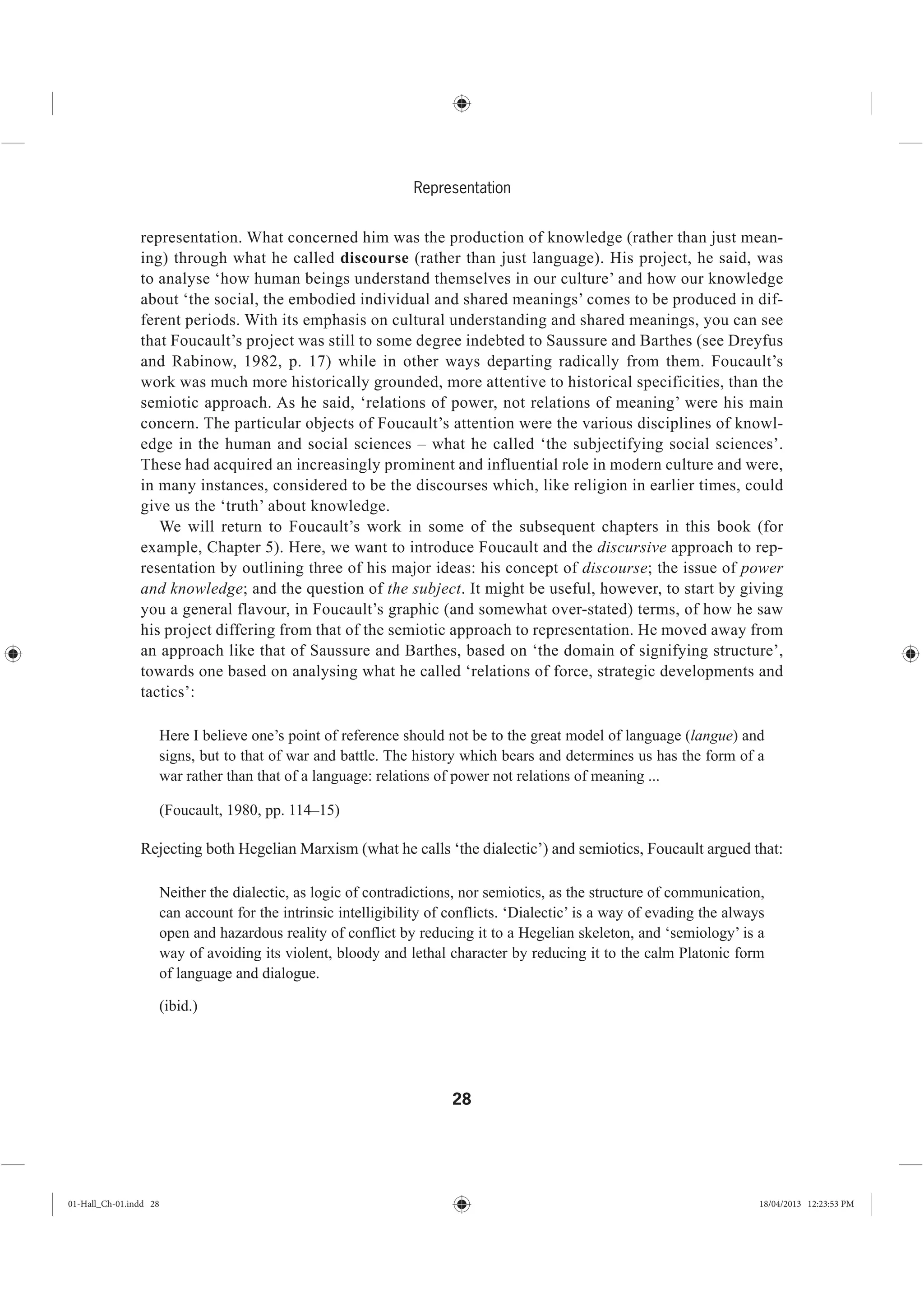 Stuart Hall - Representation Theory | PDF