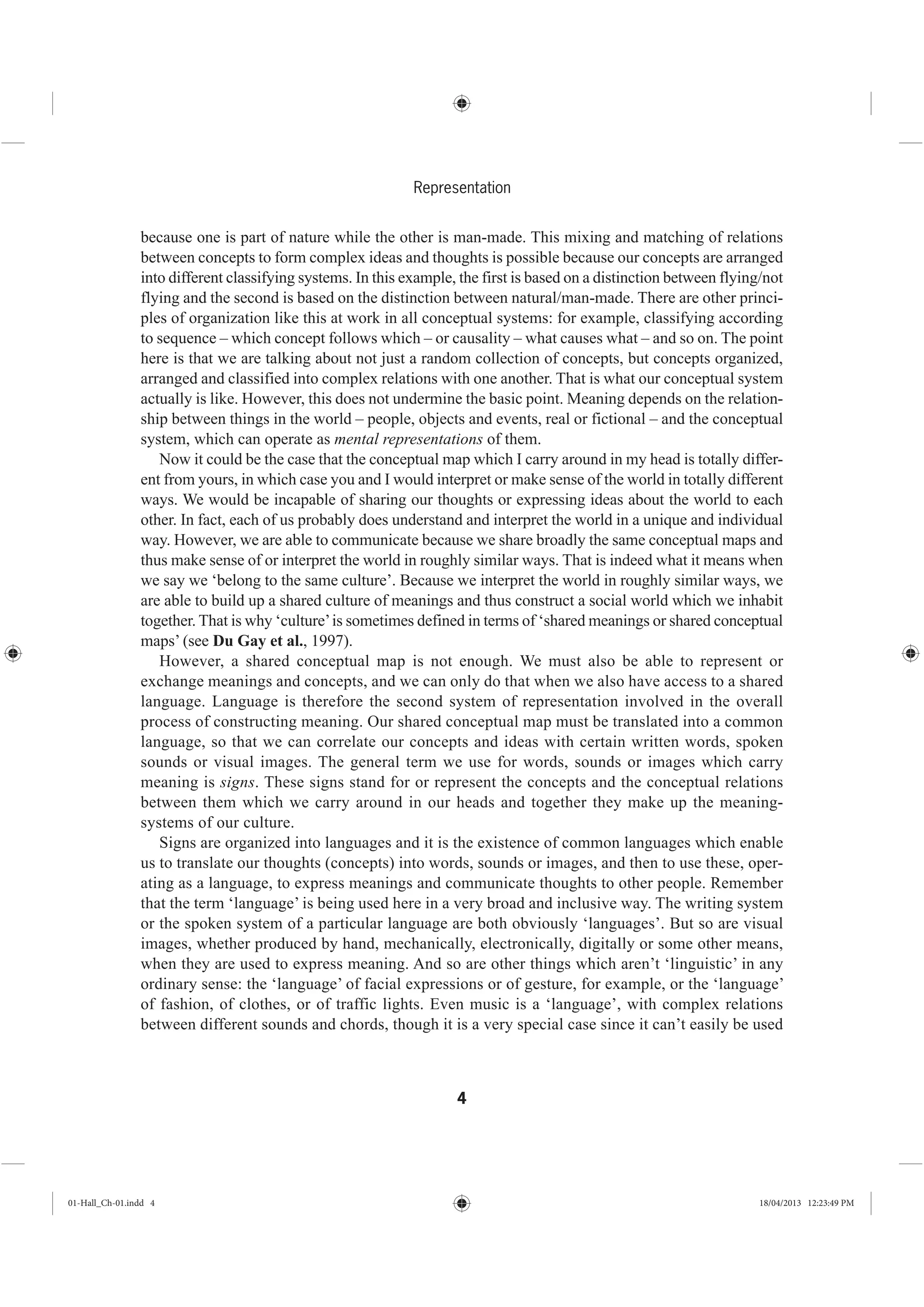 Stuart Hall - Representation Theory | PDF