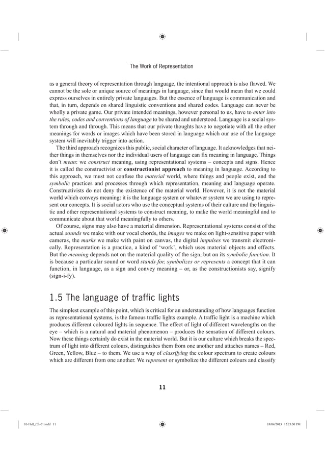 Stuart Hall - Representation Theory | PDF