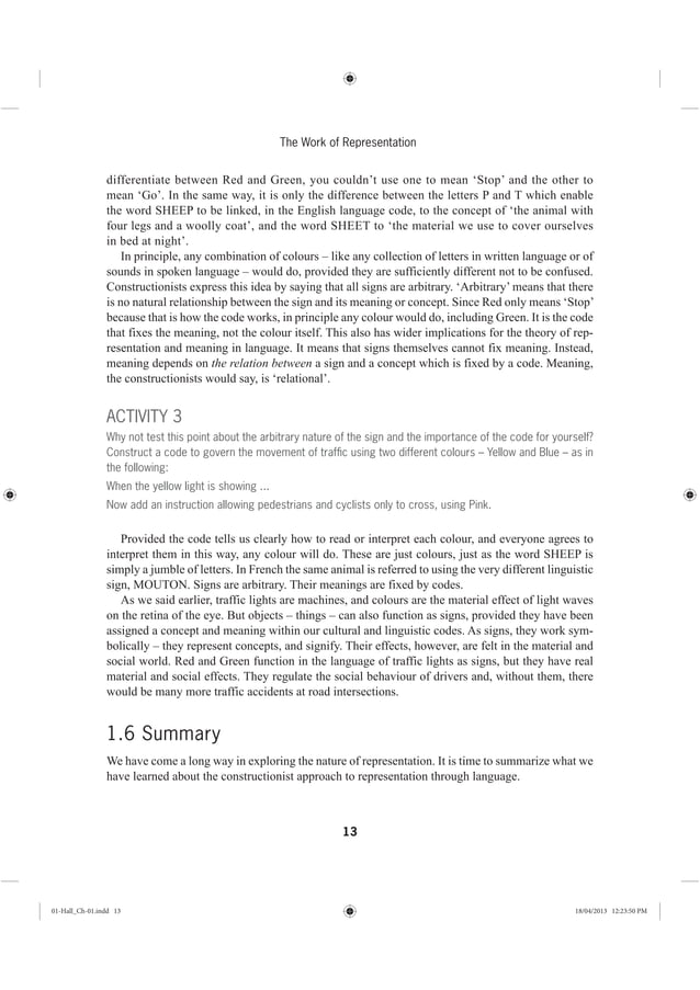 Stuart Hall - Representation Theory | PDF