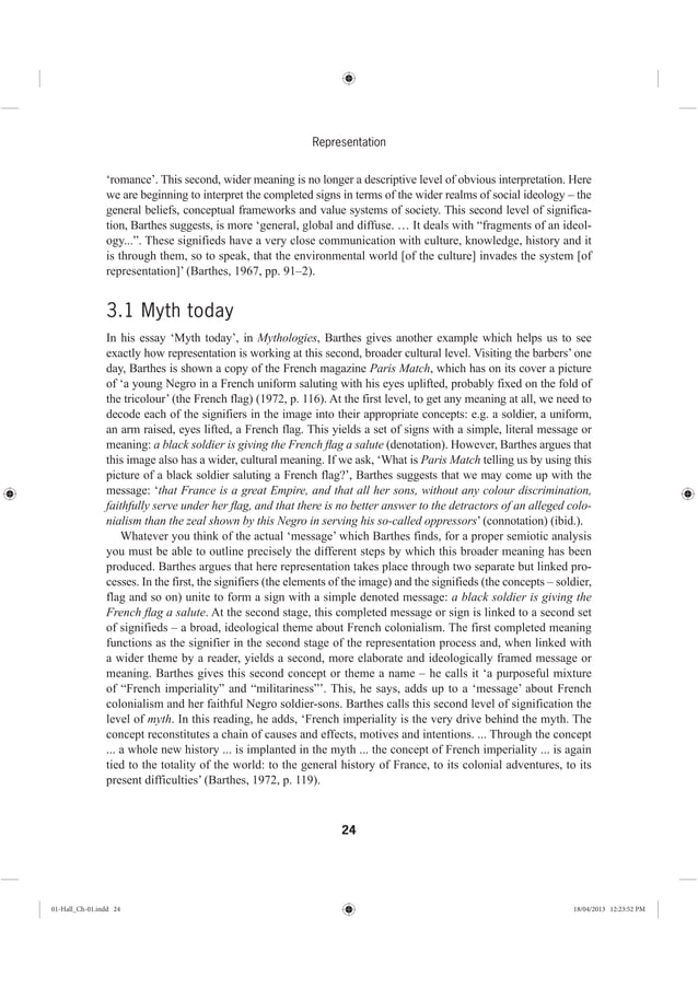 Stuart Hall - Representation Theory | PDF