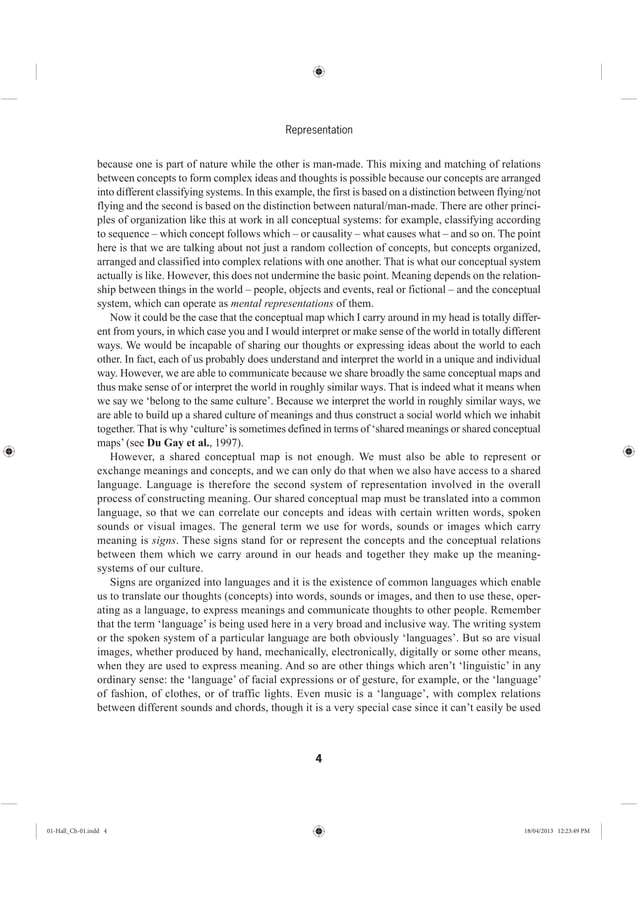 Stuart Hall - Representation Theory | PDF