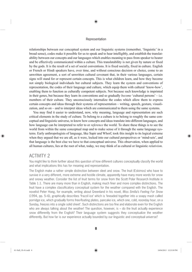 Stuart Hall - Representation Theory | PDF
