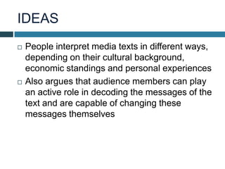 Stuart hall encoding decoding | PPTX