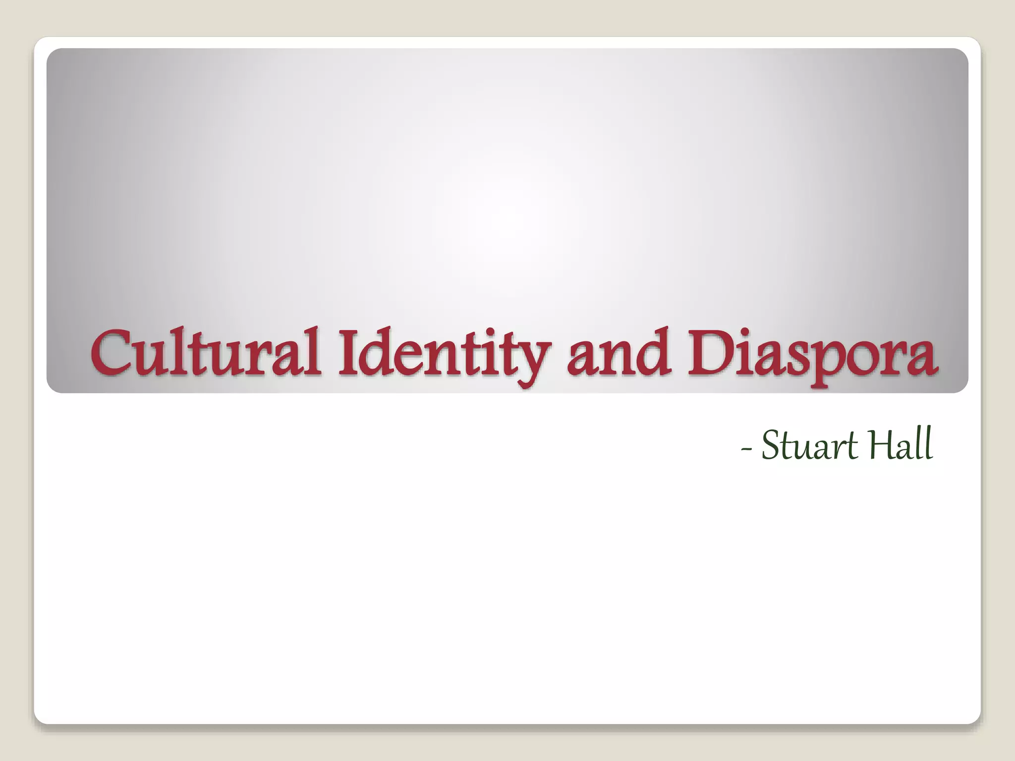 Stuart hall ppt | PPTX