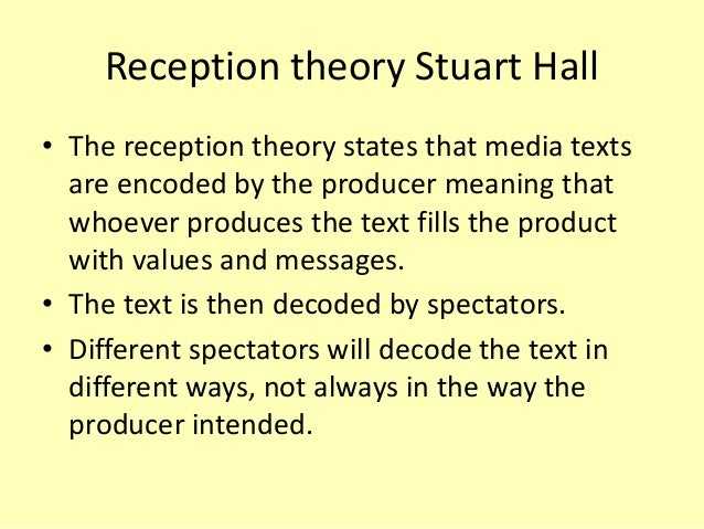 Stuart hall reception theory