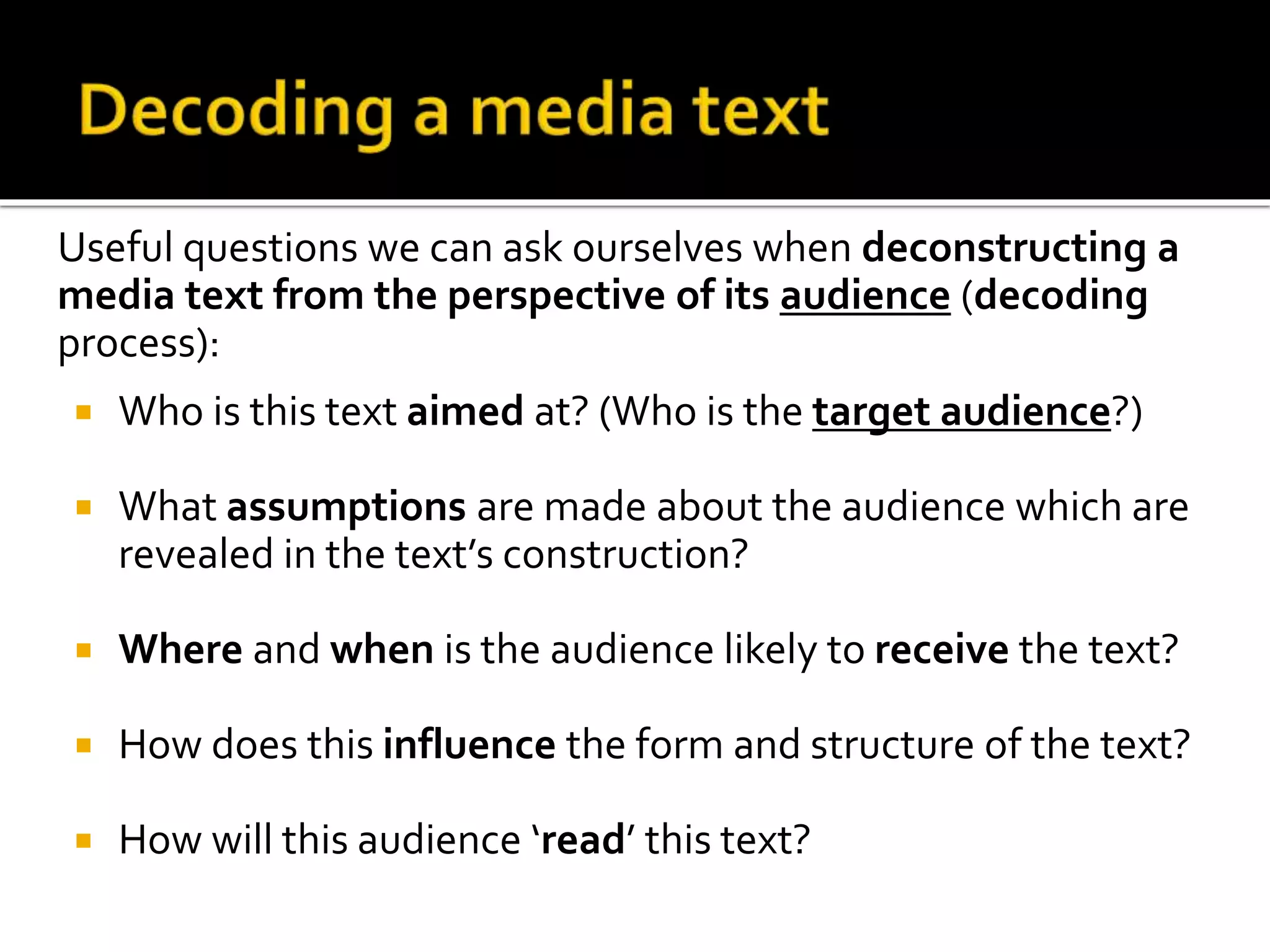 Stuart Hall's Reception theory | PPTX