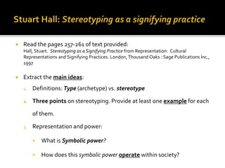 Stuart Hall Theories of representation 2 | PPTX