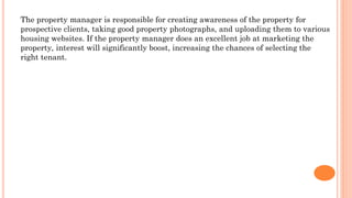 The Fundamental Roles of a Property Manager | PPTX