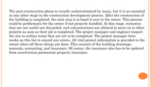 Essential Stages of Construction Project Management | PPTX