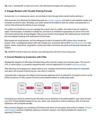 STRATEGIC BLOGGING: A 6 STEP GUIDE FOR BUSINESS OWNERS | PDF
