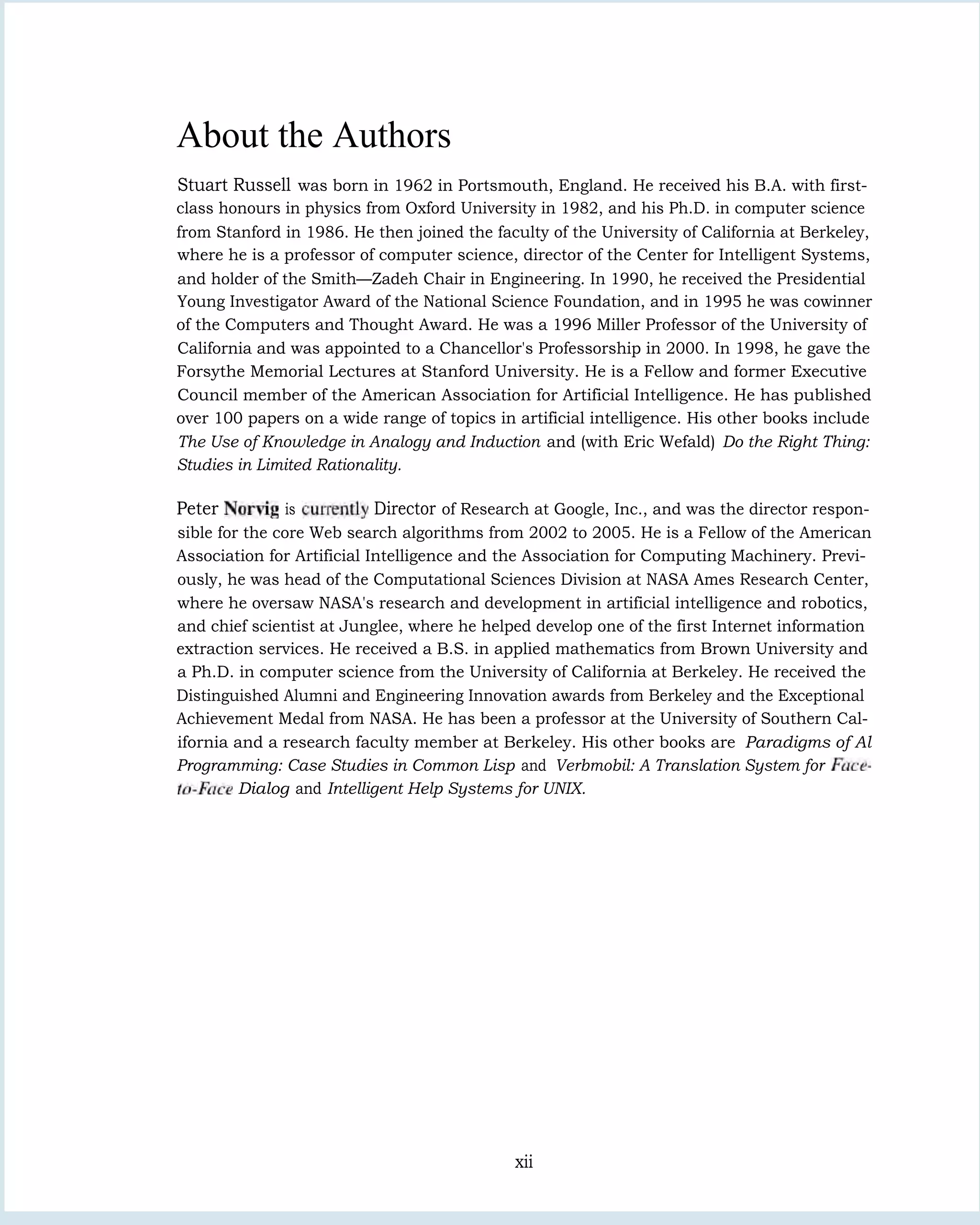 Stuart russell and peter norvig artificial intelligence - a modern ...