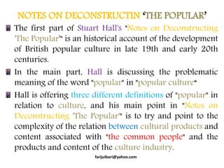 Stuat Hall by Farij | PPT