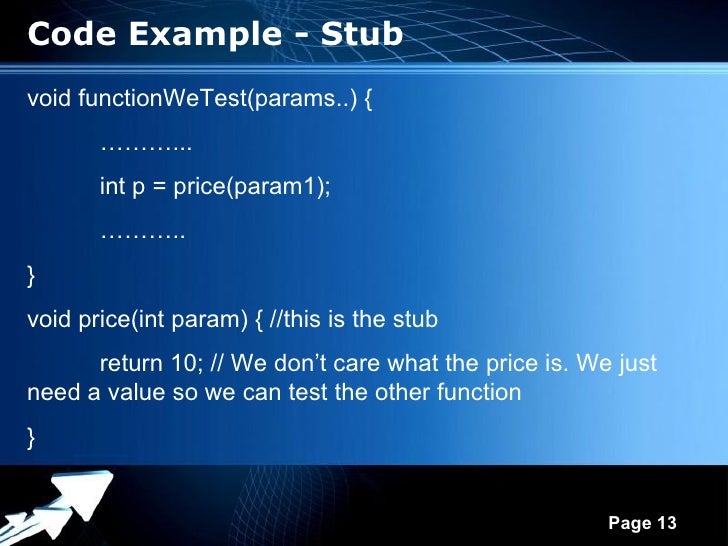 Stub Testing And Driver Testing
