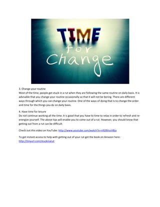 In A Rut | PDF | Mental Health | Diseases and Conditions