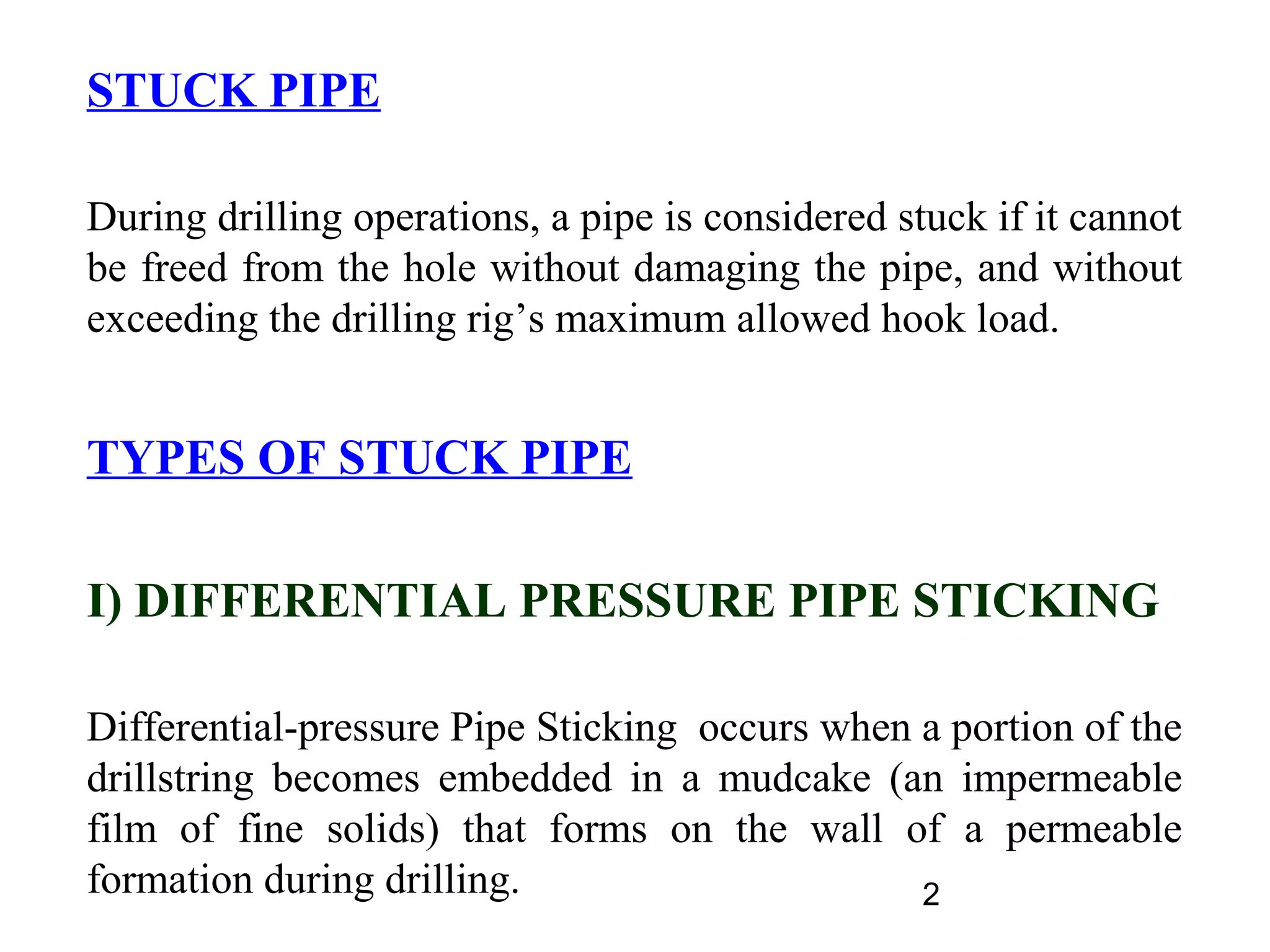 Stuck pipe | PPT