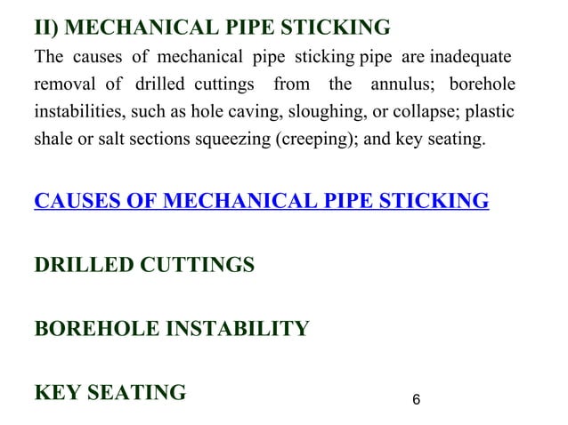 Stuck pipe | PPT | Canoeing and Kayaking | Extreme Sports