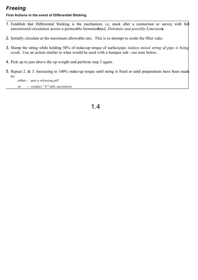 Stuck pipe manual | PDF