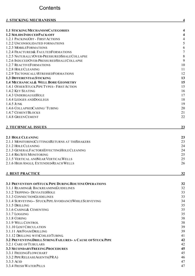 Stuck pipe manual | PDF