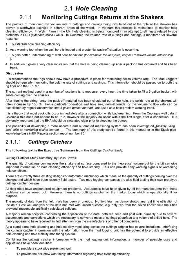 Stuck pipe manual | PDF