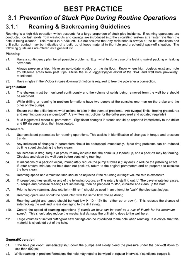 Stuck pipe manual | PDF