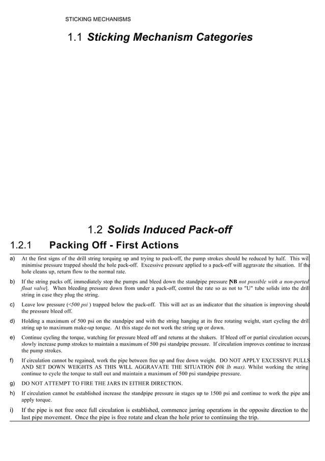 Stuck pipe manual | PDF