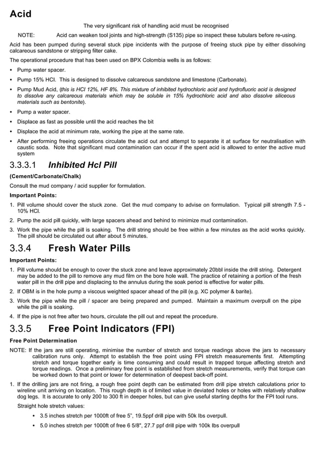 Stuck pipe manual | PDF