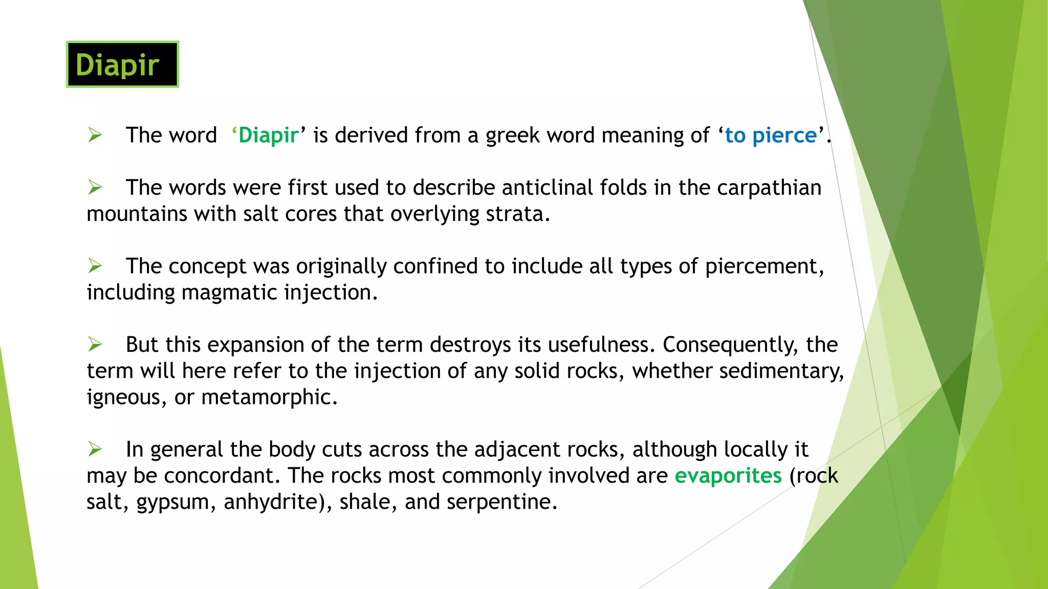 Stuctural geology - Diapirs and Structural feautures By M.P. Billings ...