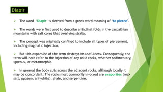 Stuctural geology - Diapirs and Structural feautures By M.P. Billings ...