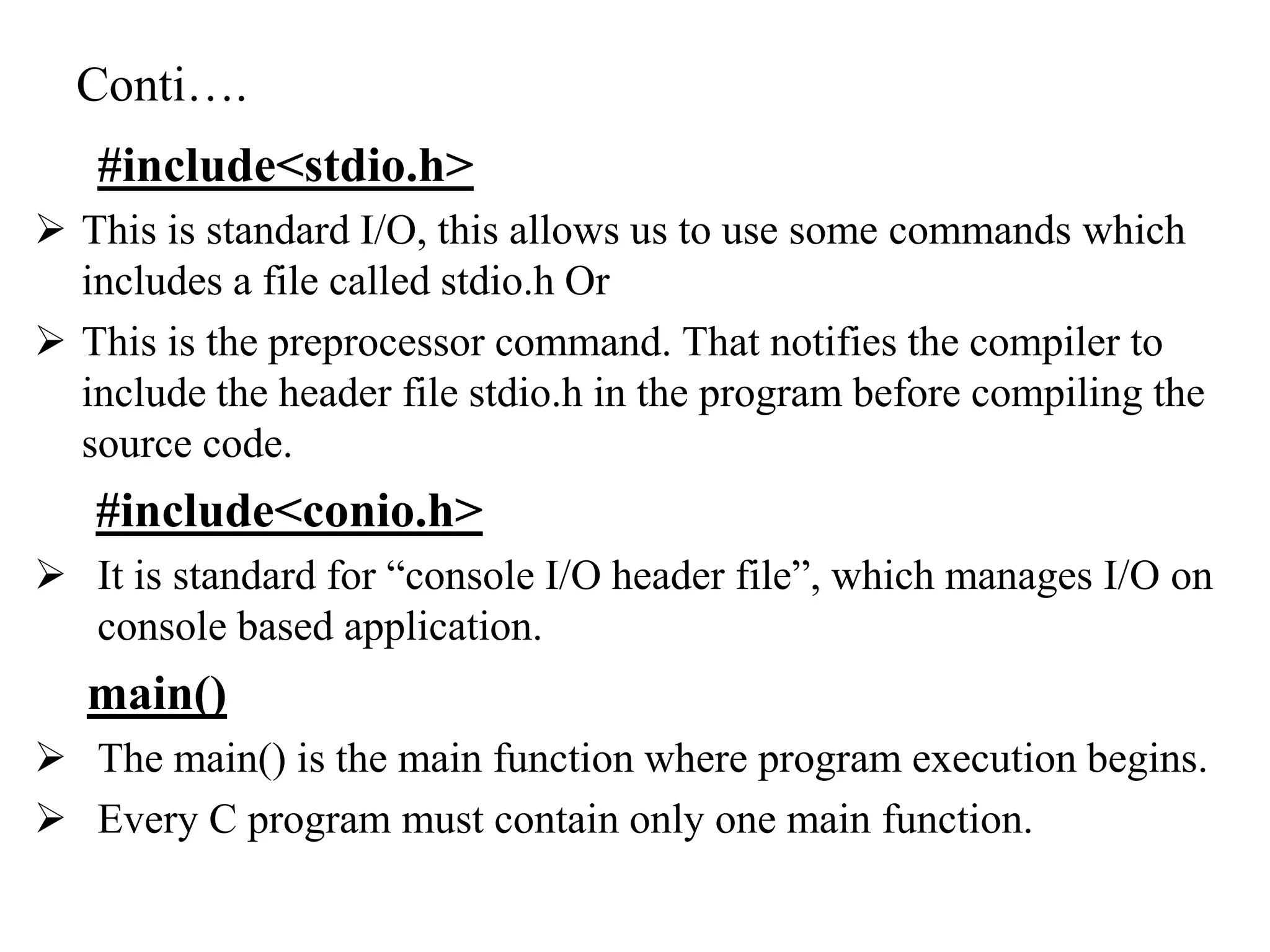 Stucture of c program | PPT | Free Download