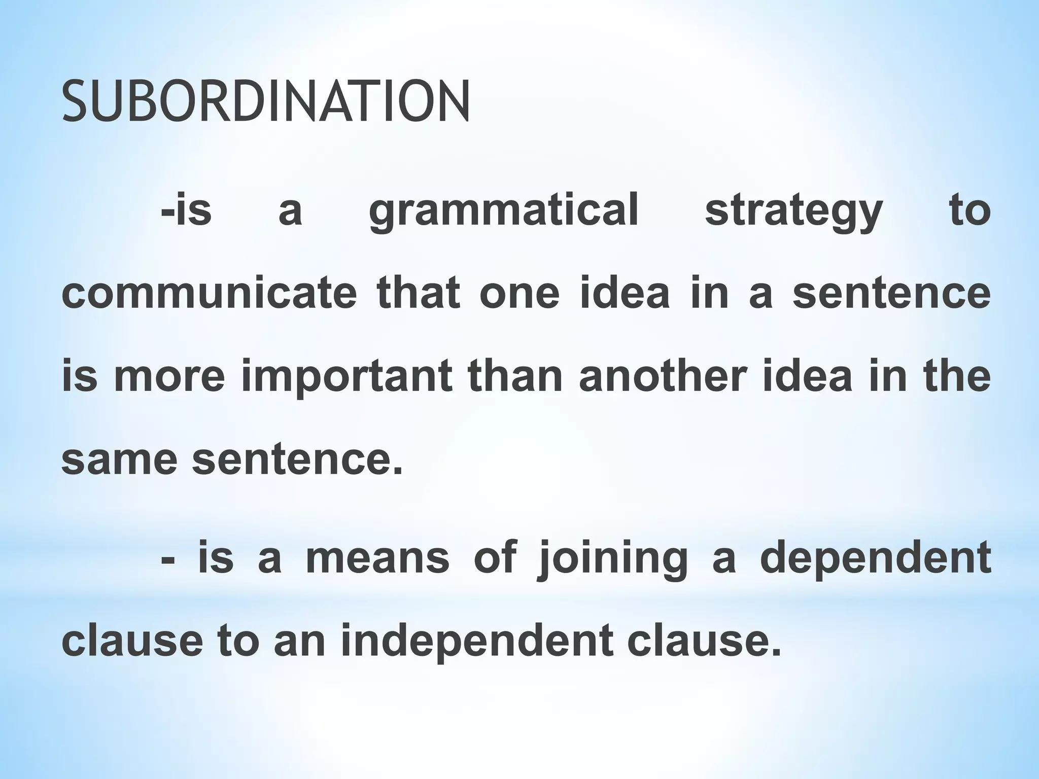 Stuctures of Subordination | PPTX