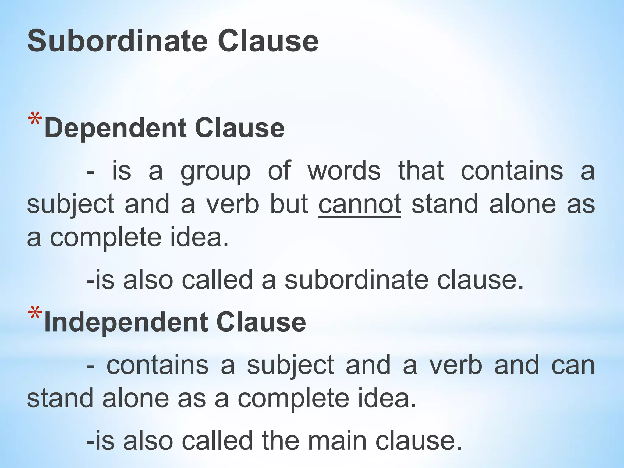 Stuctures of Subordination | PPTX