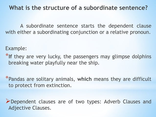 Stuctures of Subordination | PPTX