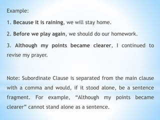 Stuctures of Subordination | PPTX