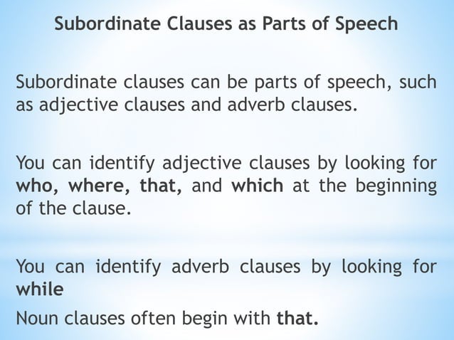 Stuctures of Subordination | PPTX