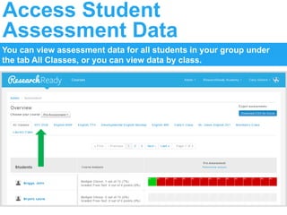 ResearchReady - Student Assessment Data | PDF