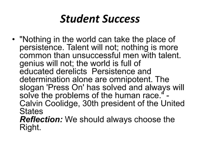 Student Success Statements | PPT