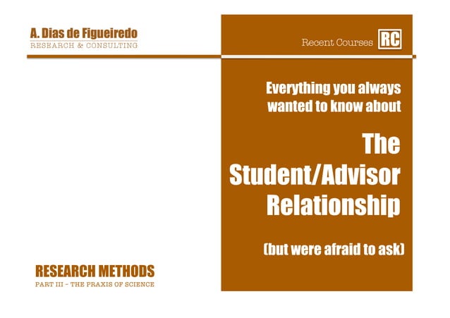 Student/Advisor Relationship | PPT
