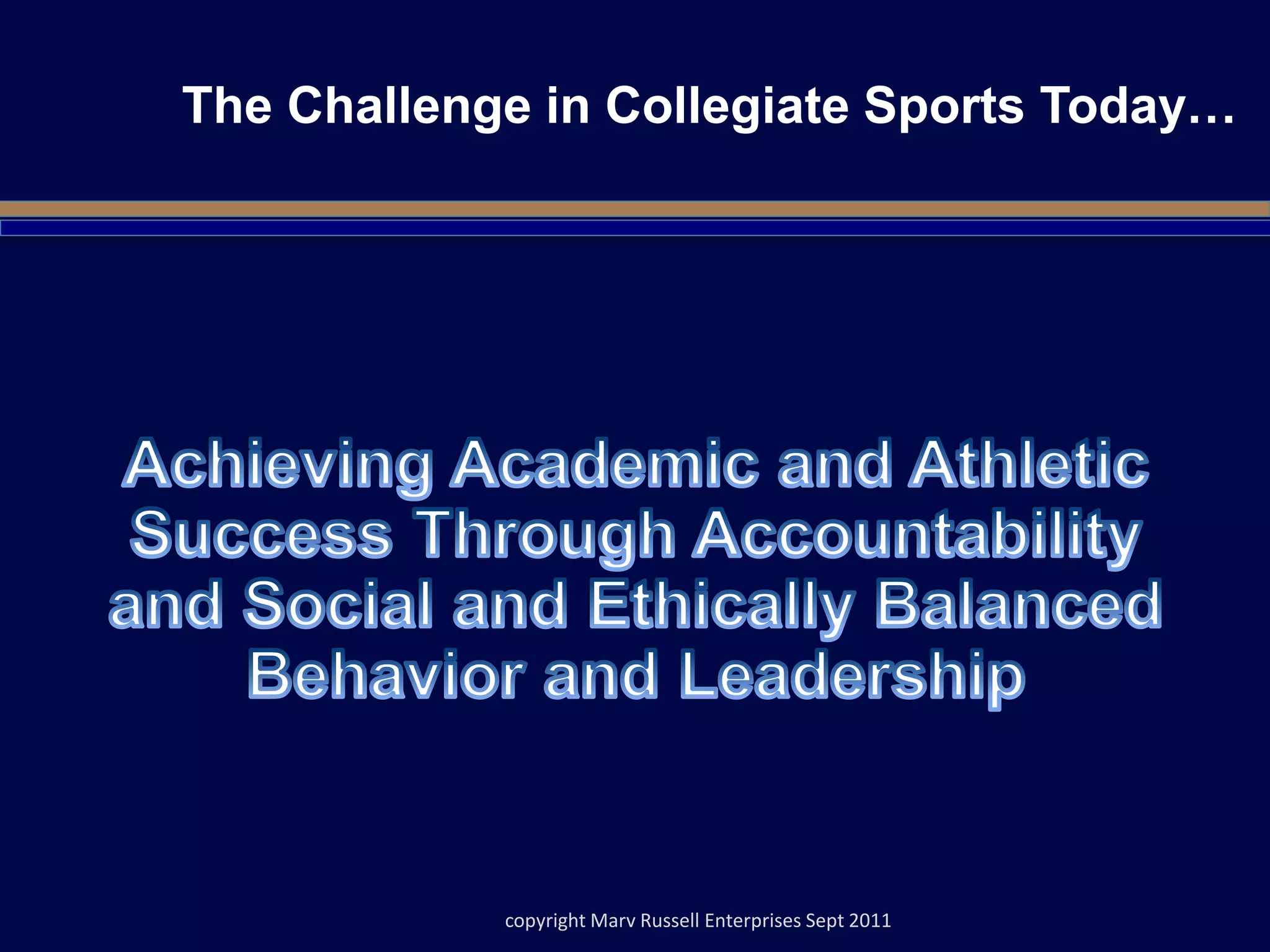Student-Athlete Ethics and Integrity | PPT