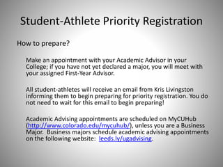Student athlete priority registration v3 | PPTX