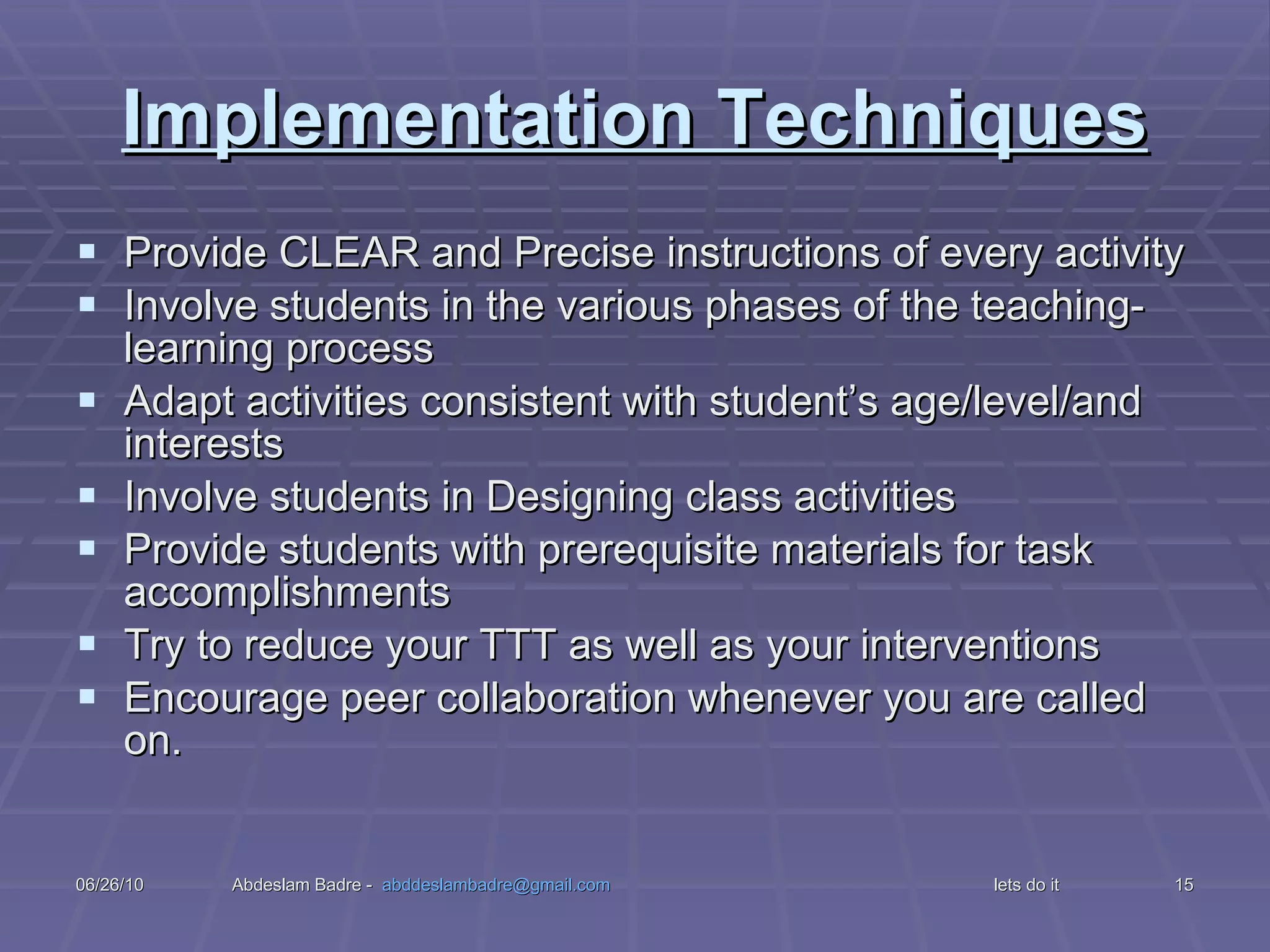 Student centered teaching | PPT