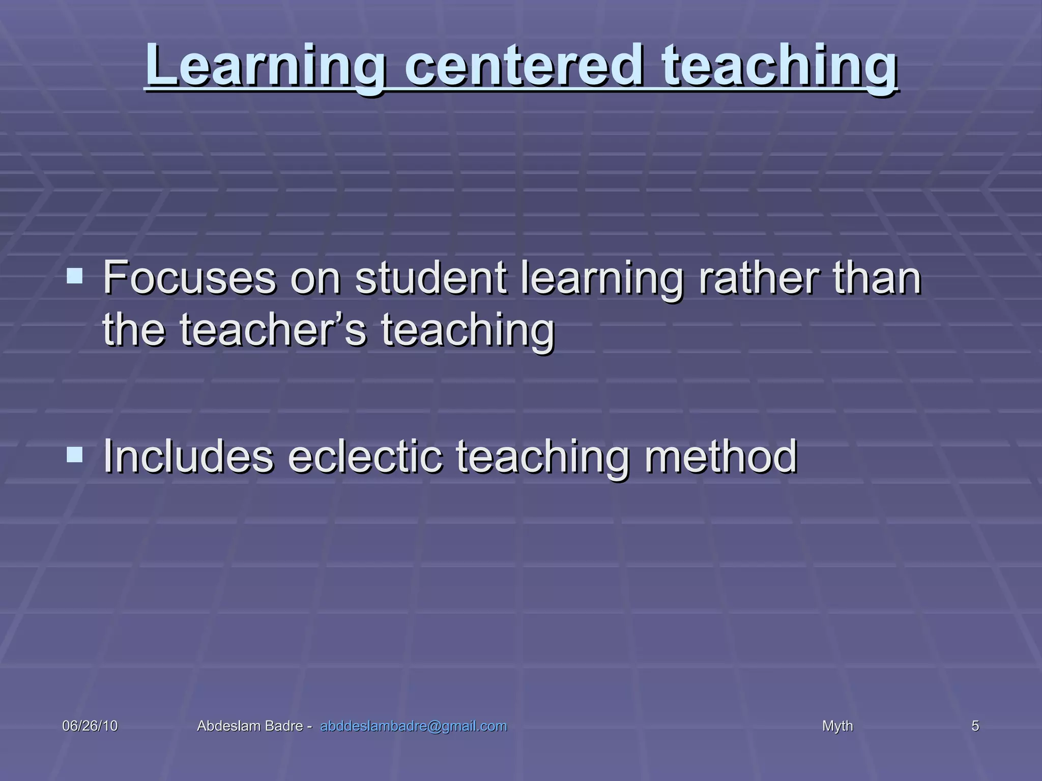 Student centered teaching | PPT