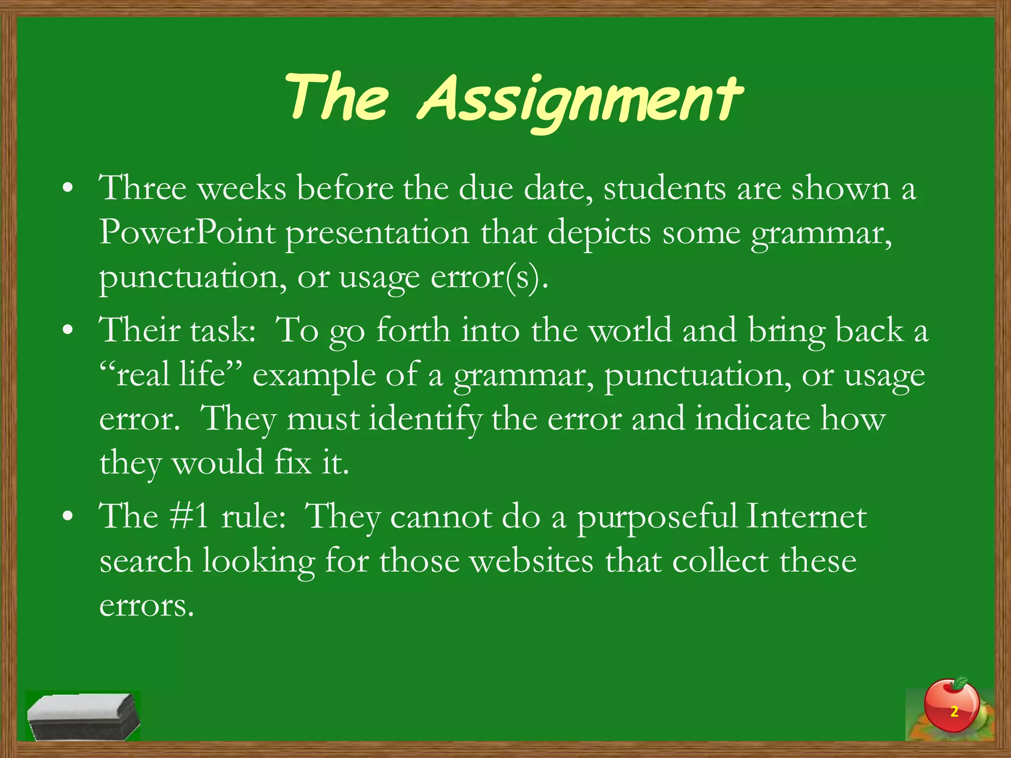 Student Examples Of Grammar, Punctuation And Usage | PPT