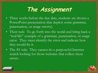 Student Examples Of Grammar, Punctuation And Usage | PPT