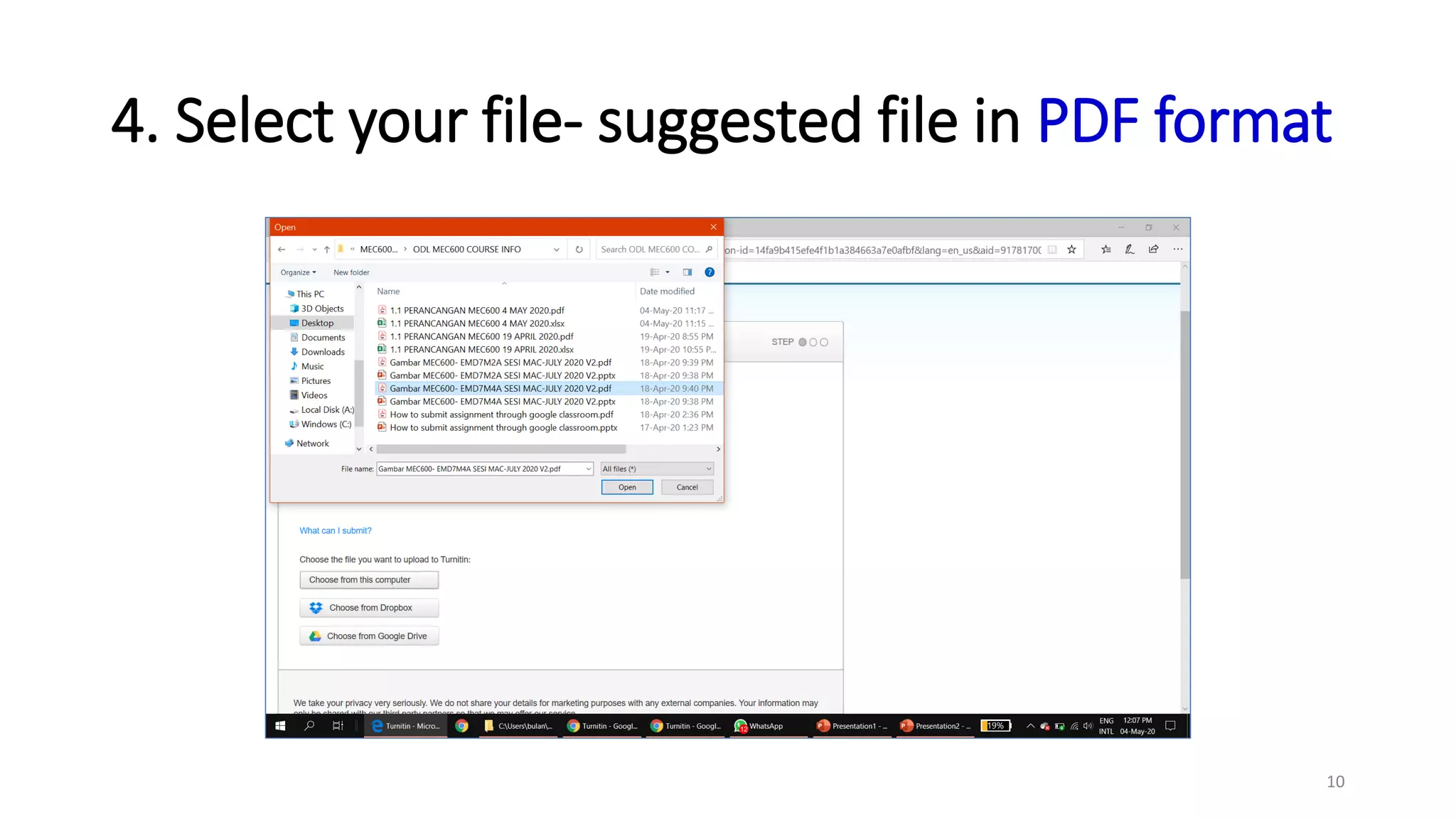 Student how to submit answer file -turnitin | PPT