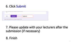 Student how to submit assignment-answer file at google form | PDF