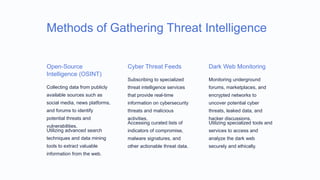 Threats Intelligence and analysis . pptx | PPTX